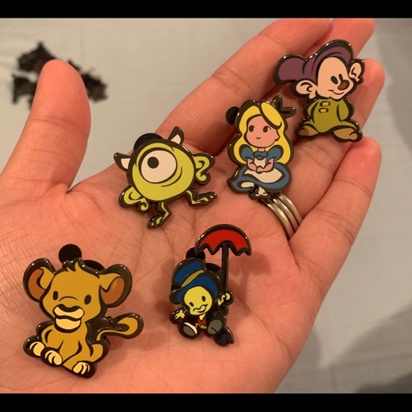 Disney | Accessories | Disney Cute Stylized Pin Set | Poshmark